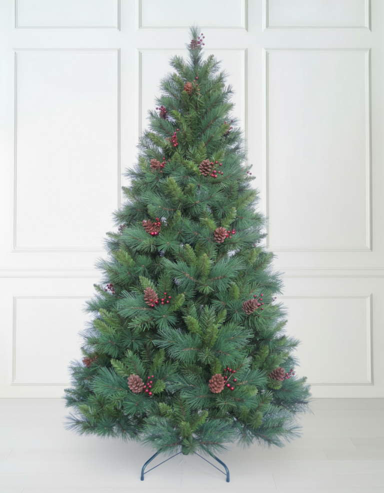 Woodland Cherry Pine Tree | Decorative Artificial Christmas Tree – Roys ...